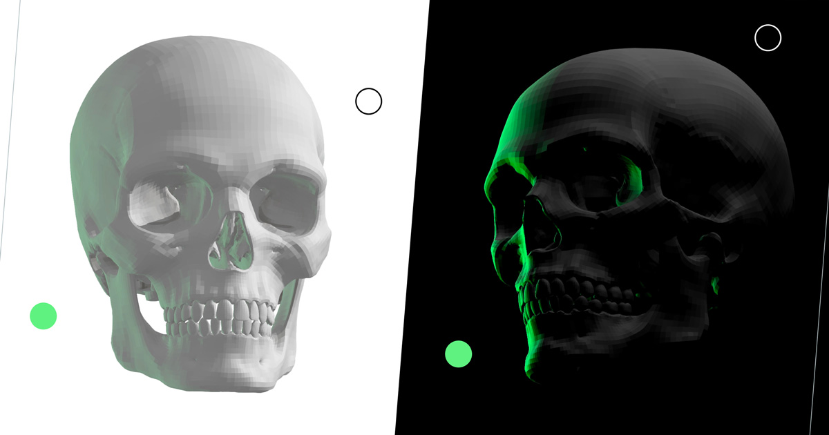 3D Skull Lighting Reference
